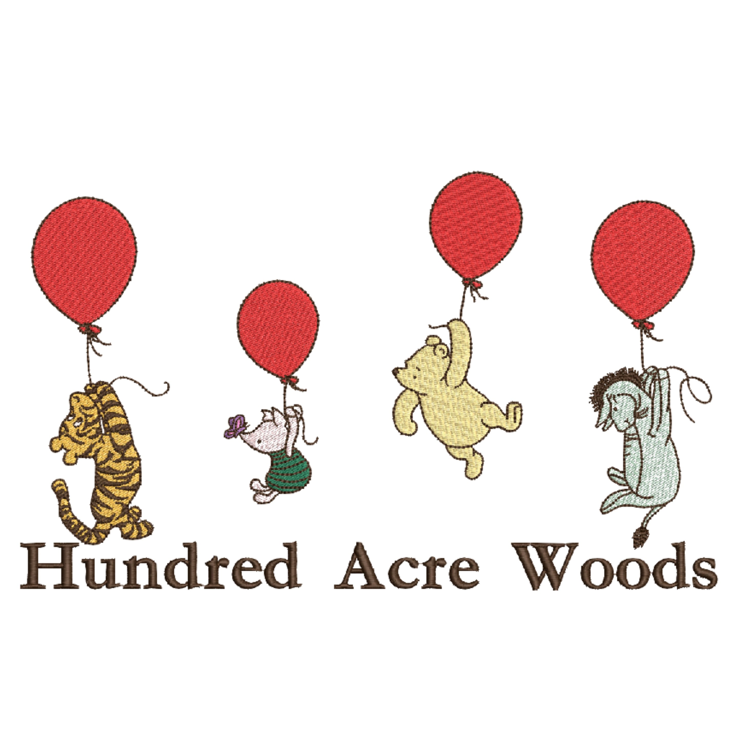 Pooh's Balloon Crew – Digital Stitch Empire