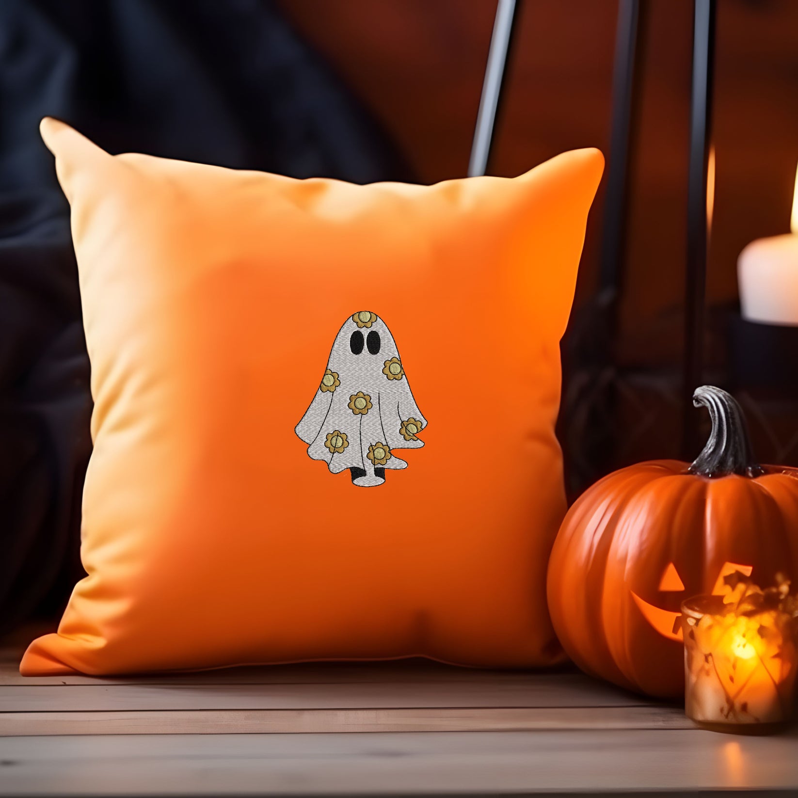 Retro Daisy Ghost – Digital Stitch Empire