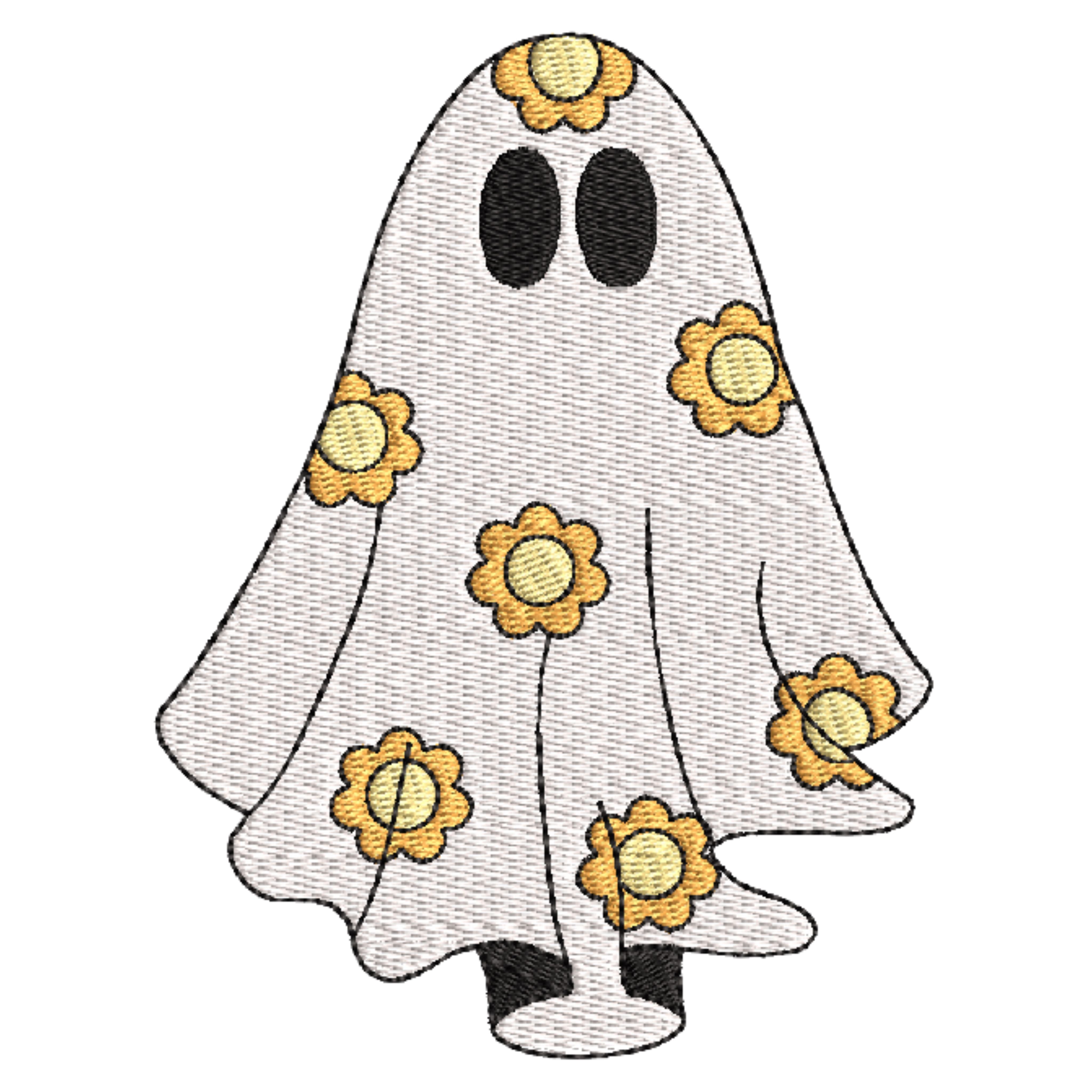 Retro Daisy Ghost – Digital Stitch Empire