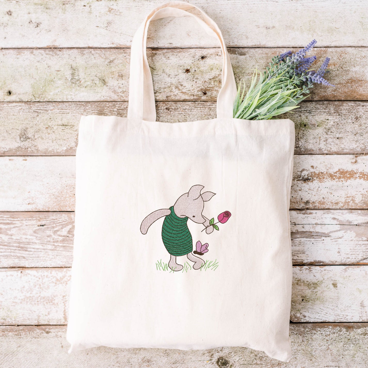Piglet Butterfly Love – Digital Stitch Empire